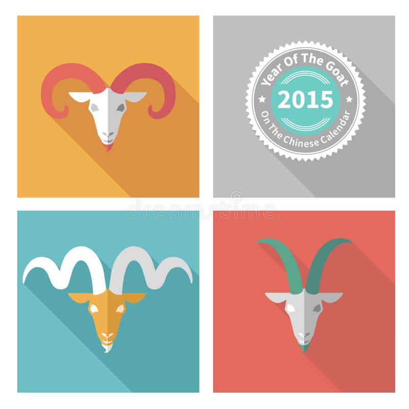 Geit, Symbool Van 2015 Op De Chinese Kalender Vector Illustratie ...