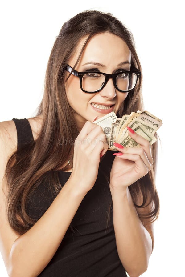 Geizige Frau stockfoto. Bild von person, frau, weiß, geschäft - 61917292