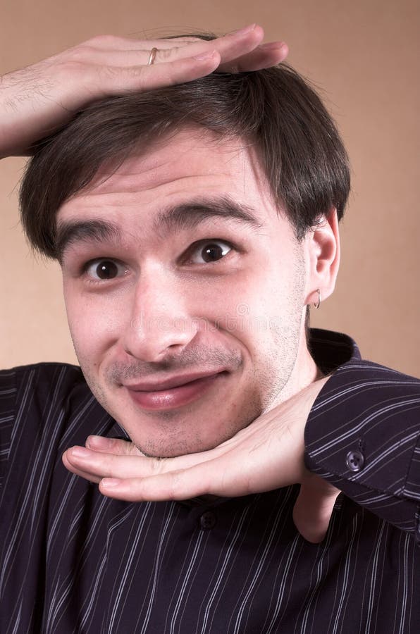 Gekke mens stock foto. Image of gezichts, lippen, kijk - 1656416