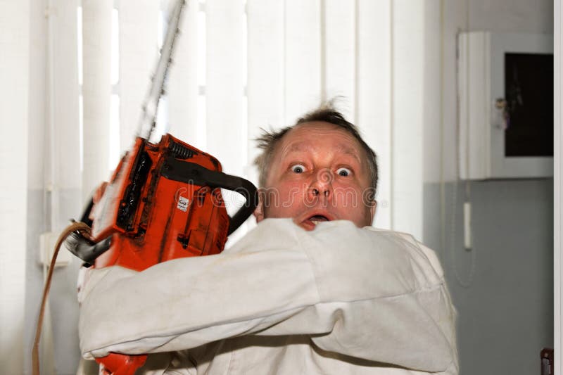 Gekke mens stock foto. Image of bepaling, bandiet, gezicht - 26681822