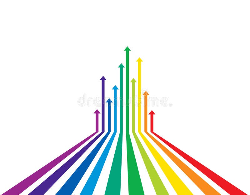 Gekleurde Pijlen vector illustratie. Illustration of groep - 15362748