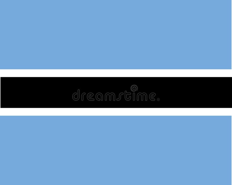 Gekleurde Vlag Van Botswana Vector Illustratie - Illustration of ...