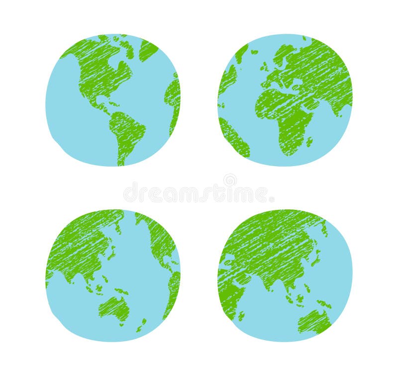 Wereldkaart Van De Aarde Getekend Met Ronde Puntenvectorillustratie ...