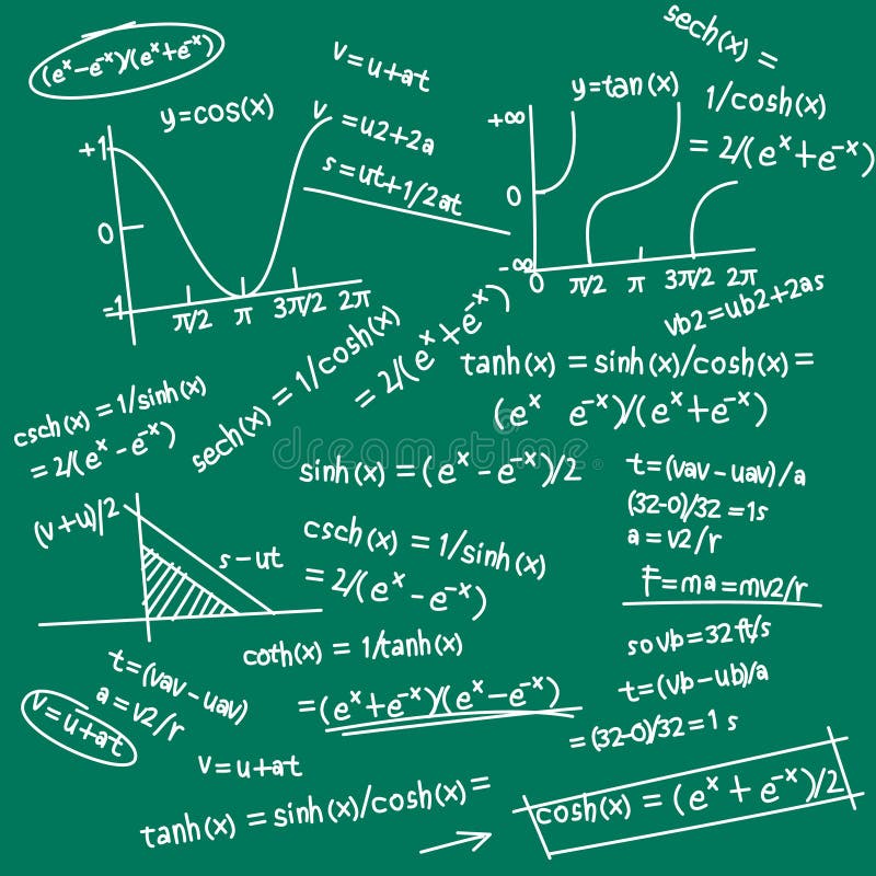 Mathematische Gleichungen stock abbildung. Illustration von mathe - 9270819