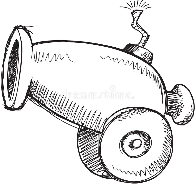 Kanonen-Vektor-Illustration Vektor Abbildung - Illustration von ...