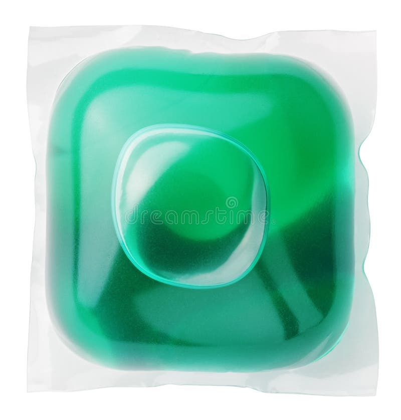 Gel Capsule with Laundry Detergent on White Stock Photo - Image of ...