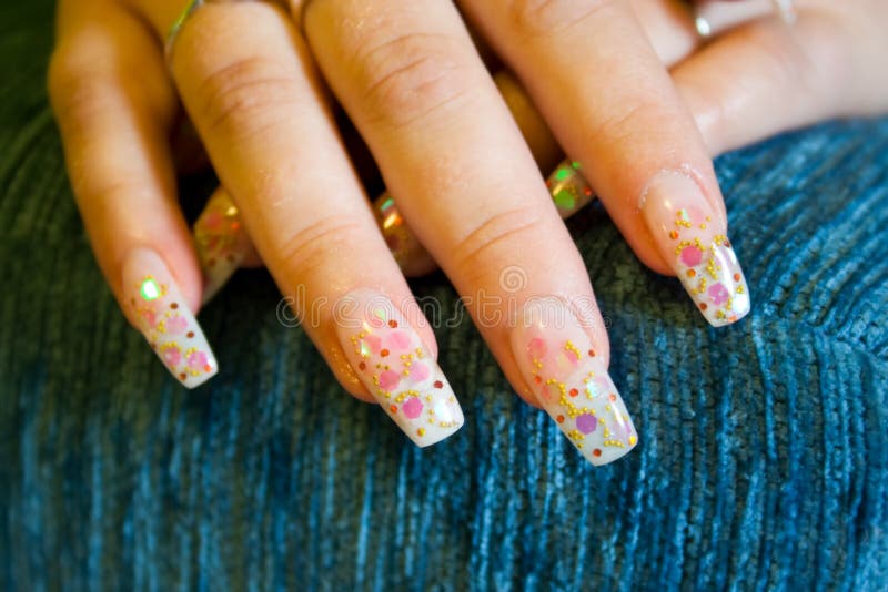 Figures on nails stock photo. Image of female, cosmetic - 2720894