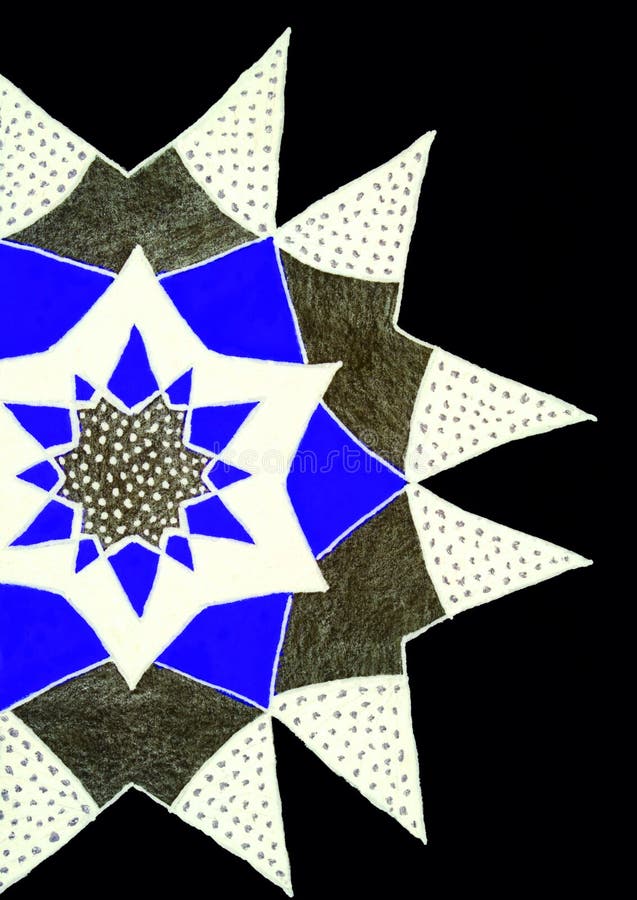 A Hand Drawing of a Half Star Pattern. Stock Illustration ...