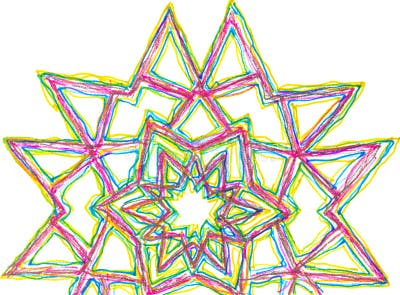 A Hand Drawing of a Half Star Pattern. Stock Illustration ...