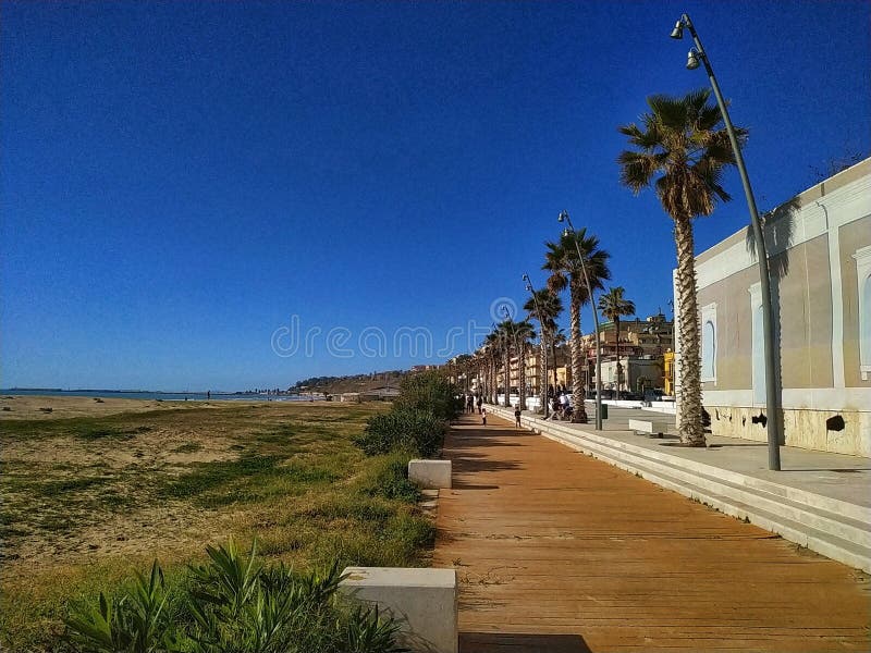 Gela beach sidewalk stock photo. Image of beach, gela - 167785542
