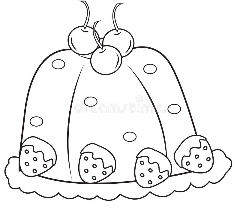 Gelatin coloring page stock illustration. Illustration of colouring ...