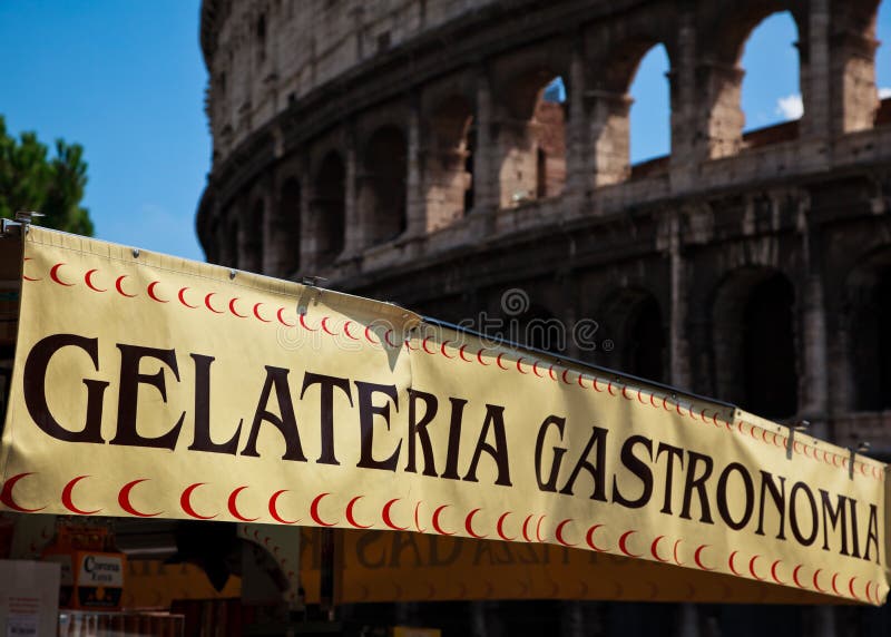 Gelato Stand at Rome S Colosseum Editorial Stock Photo - Image of cold ...