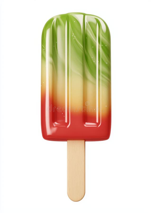 Gelato Sticker with Rainbow Colors, Transparent Background, 3D ...