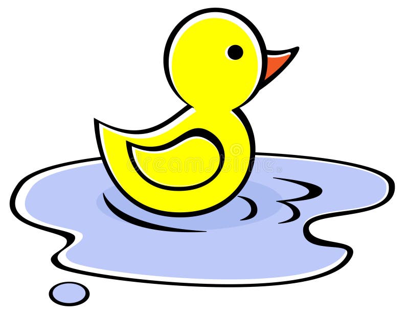 Gelbe Ente vektor abbildung. Illustration von karikatur - 9655416