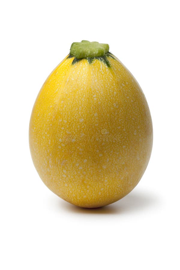 Gelbe runde Zucchini stockfoto. Bild von einzeln, sommer - 31921004