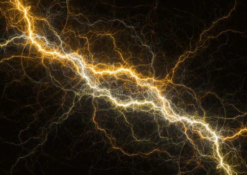 Gelber elektrischer Blitz stock abbildung. Illustration von lichtbogen ...