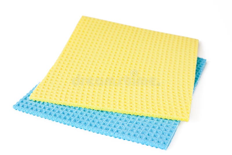 Gelber und blauer Lappen stockfoto. Bild von wartung - 16380812