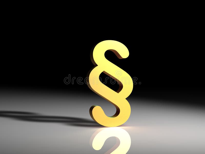 Gelbes Paragraph-Symbol stock abbildung. Illustration von schatten ...