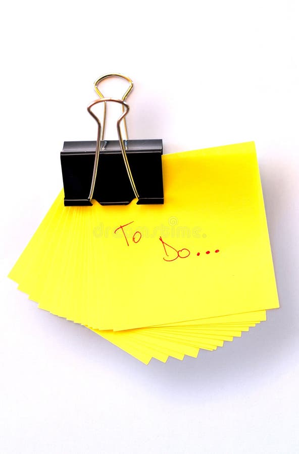 Gelbe Post-Itanmerkungen stockbild. Bild von protokoll - 104527843