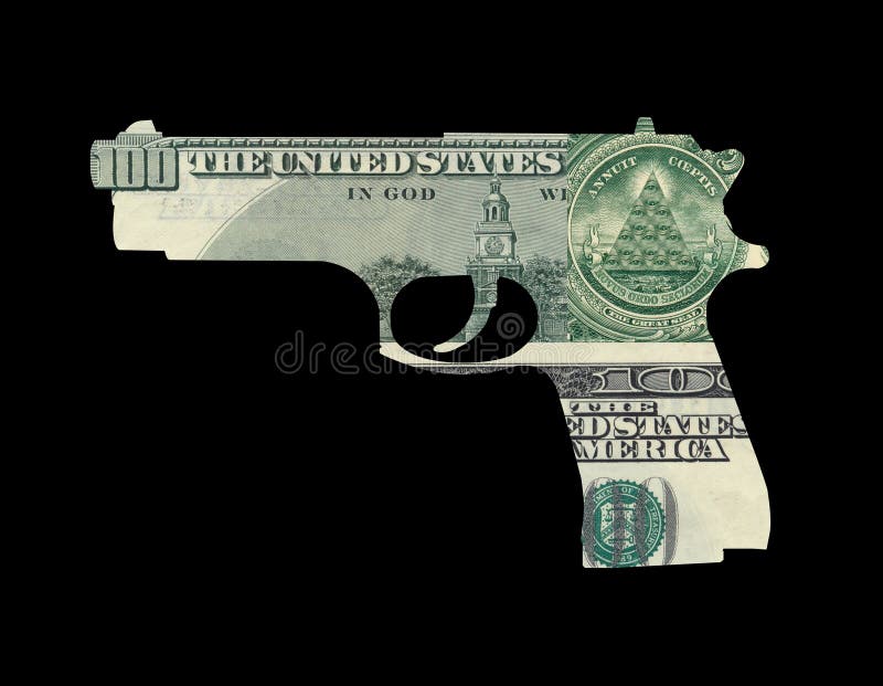 Geld in Der Form Der Gewehr Stockbild - Bild von formular, schwarzes ...