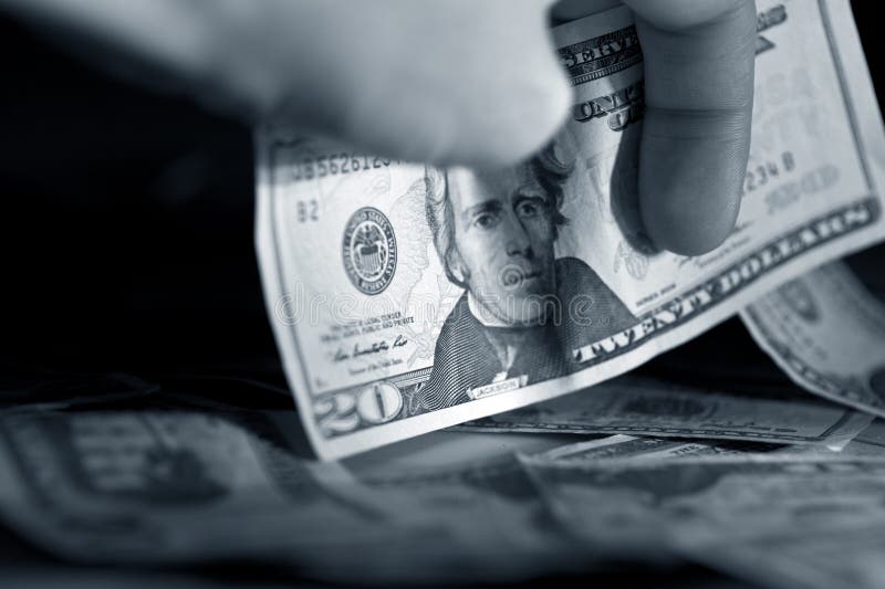 Geld in der Hand stockbild. Bild von austausch, dollar - 25960449