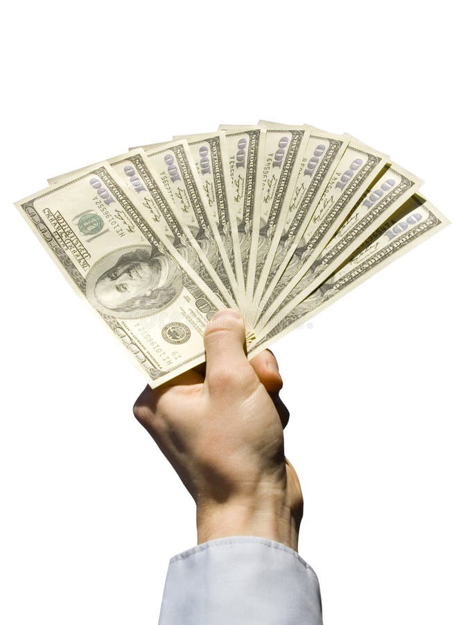 Geld in der Hand stockbild. Bild von darlehen, schuld - 5119755