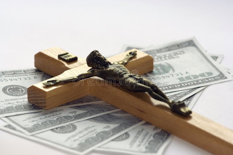 Geld en religie stock afbeelding. Image of munt, investeringen - 12532909