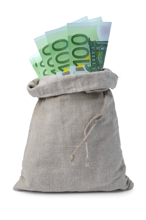 Geld-Sack stockfoto. Bild von voll, getrennt, querneigung - 8323806