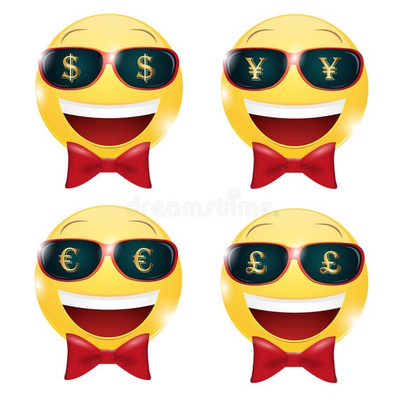Geld-smiley vektor abbildung. Illustration von gesicht - 38816573