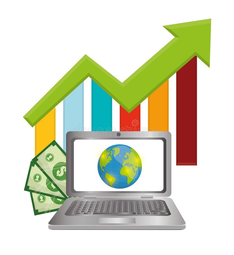 Geld Und Globale Wirtschaft Vektor Abbildung - Illustration von graphik ...