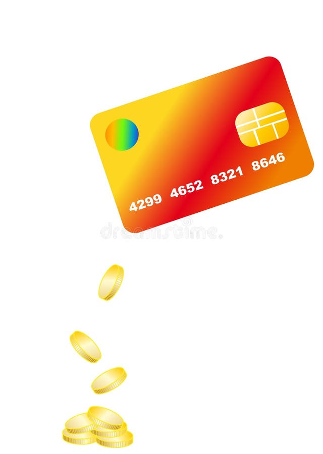 Geld von der Karte vektor abbildung. Illustration von gold - 16855543