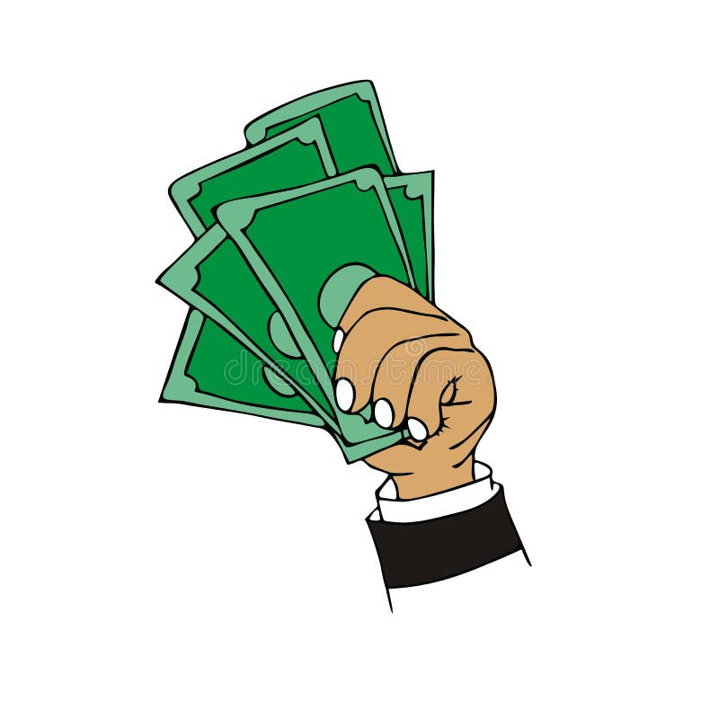 Reicher Mit Geldbargeld Karikatur Vektor Abbildung - Illustration von ...