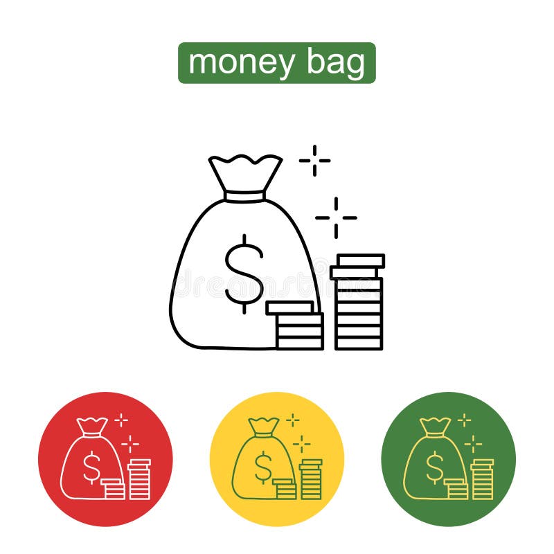 Geldbesparing En Het Pictogramontwerp Van De Geldzak Vector Illustratie ...