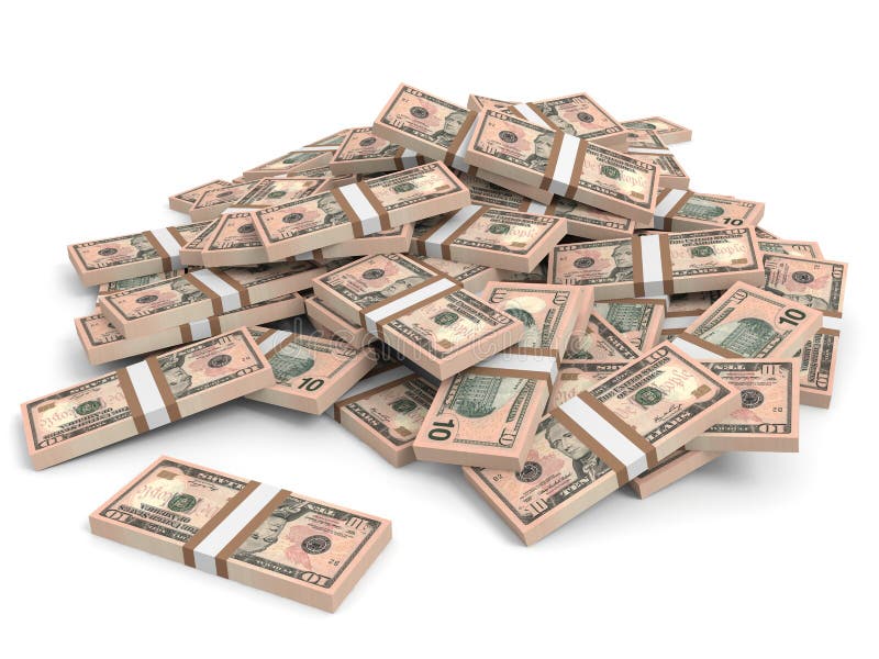 Geldhaufen Hundert Euro stock abbildung. Illustration von geschäft ...