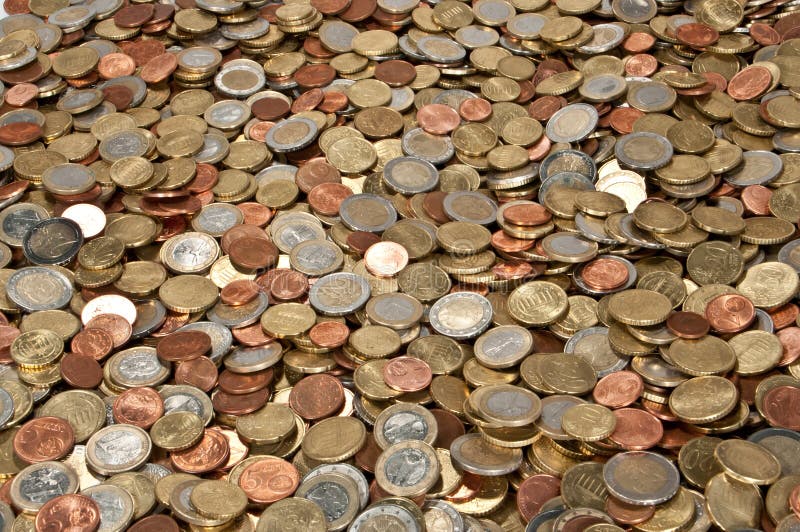 Geldhaufen (Nahaufnahmeabbildung) Stockfoto - Bild von münzen ...