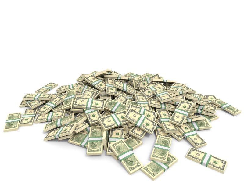 Geldhaufen Hundert Euro stock abbildung. Illustration von finanzierung ...