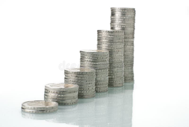 Geldstapel stockbild. Bild von getrennt, ernstlich, reichtum - 12540395