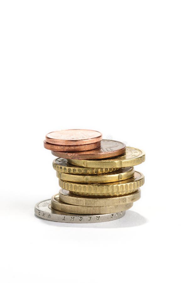 Geldstapel stockbild. Bild von getrennt, konzept, änderung - 12540521