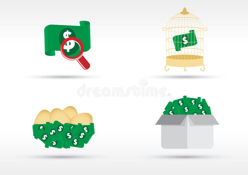 Geldsymbole vektor abbildung. Illustration von bargeld - 19391456