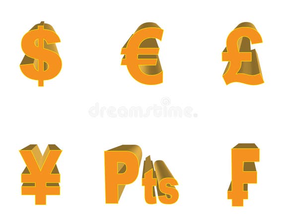 Geldsymbole vektor abbildung. Illustration von finanziell - 7321786