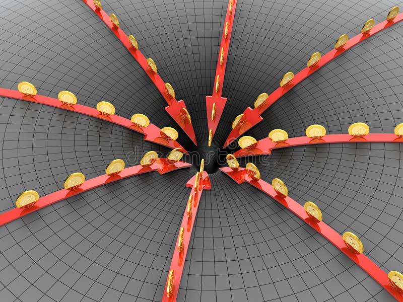 Geldverlust stock abbildung. Illustration von diagramm - 24783098