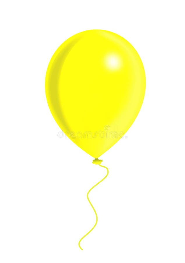Gele ballon stock illustratie. Illustration of pret, achtergrond - 2299173