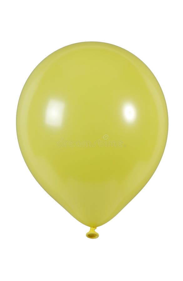 Gele ballon stock afbeelding. Image of verjaardag, geïsoleerd - 51281111