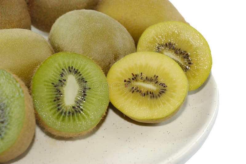 Gele En Groene Kiwivruchten Stock Foto - Image of smakelijk ...