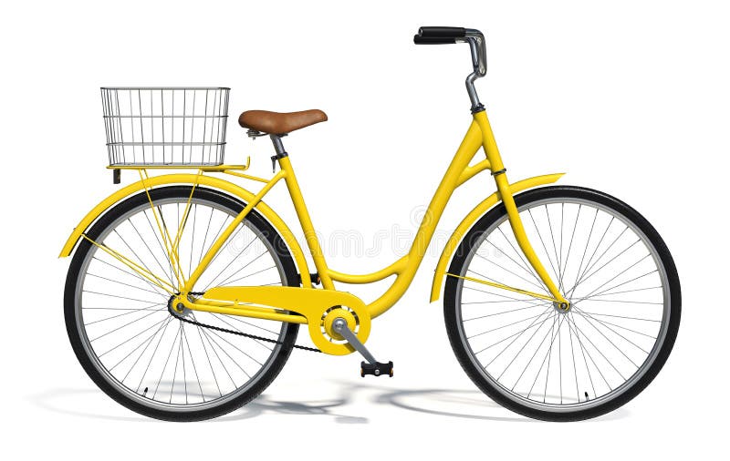 Gele fiets stock afbeelding. Image of sport, levensstijl - 52456773