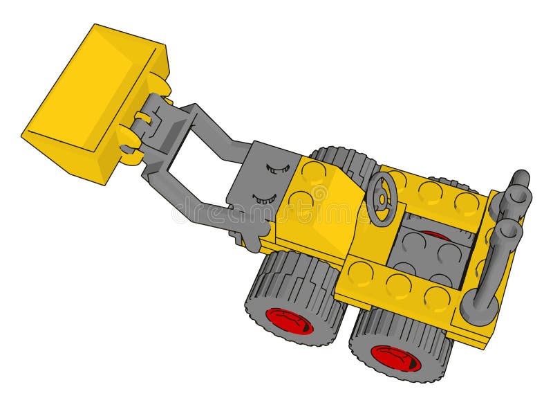 Gele Graafmachine, Illustratie, Vector Vector Illustratie ...