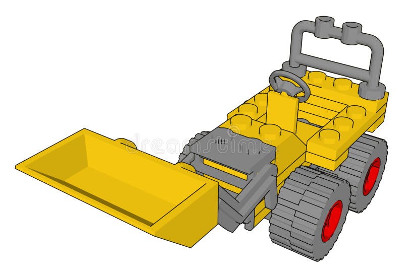 Gele Graafmachine, Illustratie, Vector Vector Illustratie ...