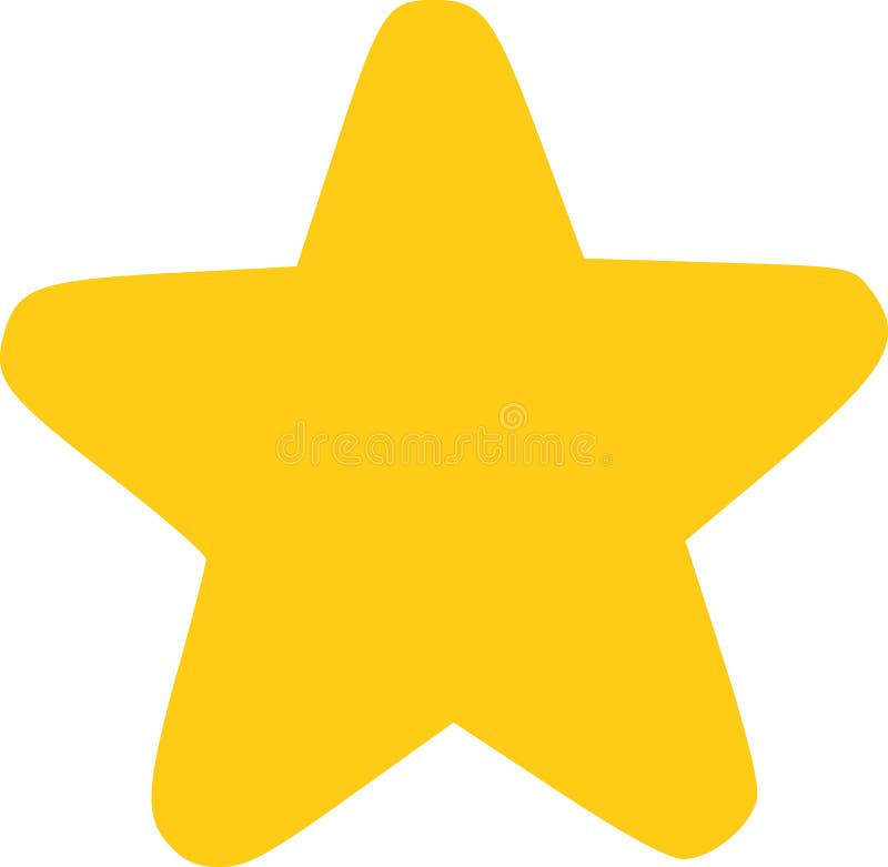 Gele grappige ster vector illustratie. Illustration of ster - 107197847