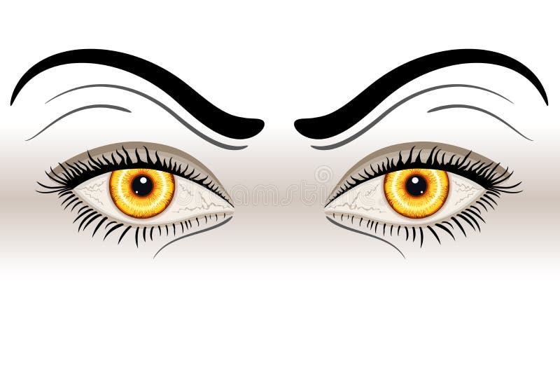 Enge ogen vector illustratie. Illustration of grafiek - 5430985