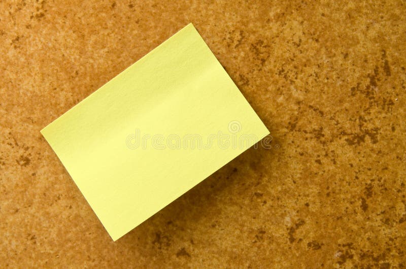 De Gele Nota Van De Post-it Stock Afbeelding - Image of etiket, bericht ...